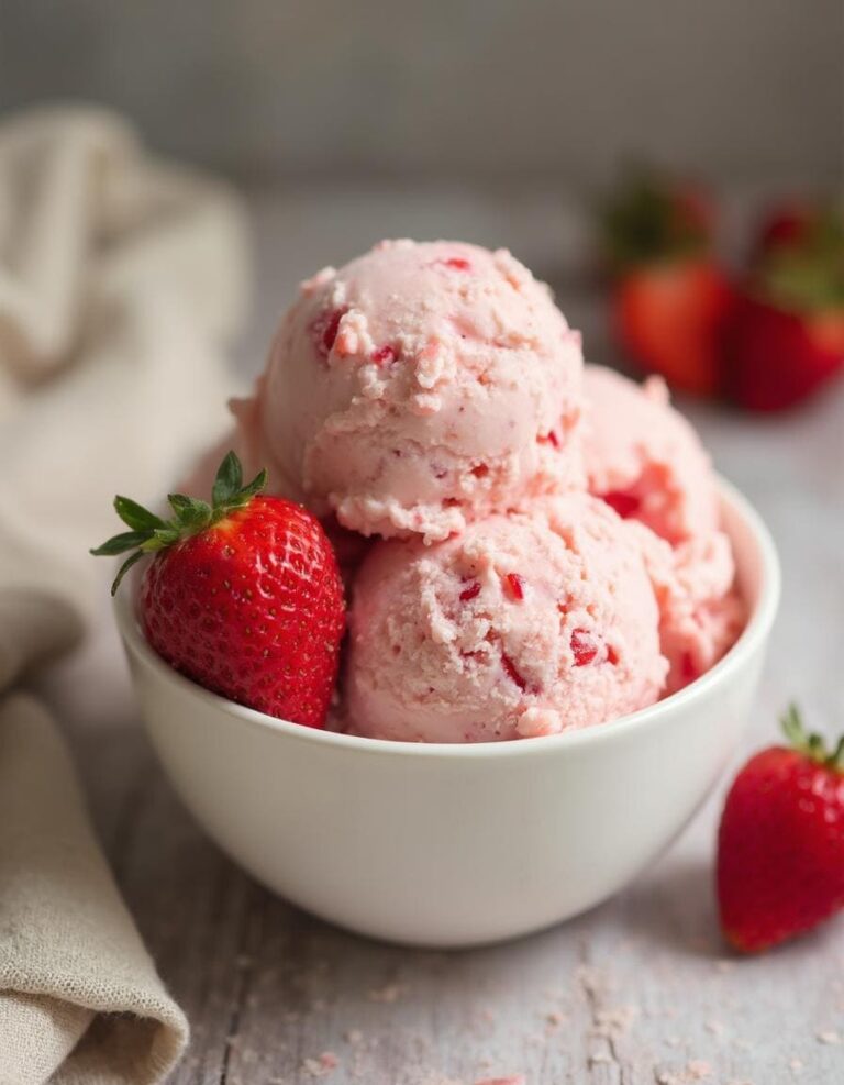 10-Minute Easy Homemade Strawberry Ice Cream Recipe - Alice Dias