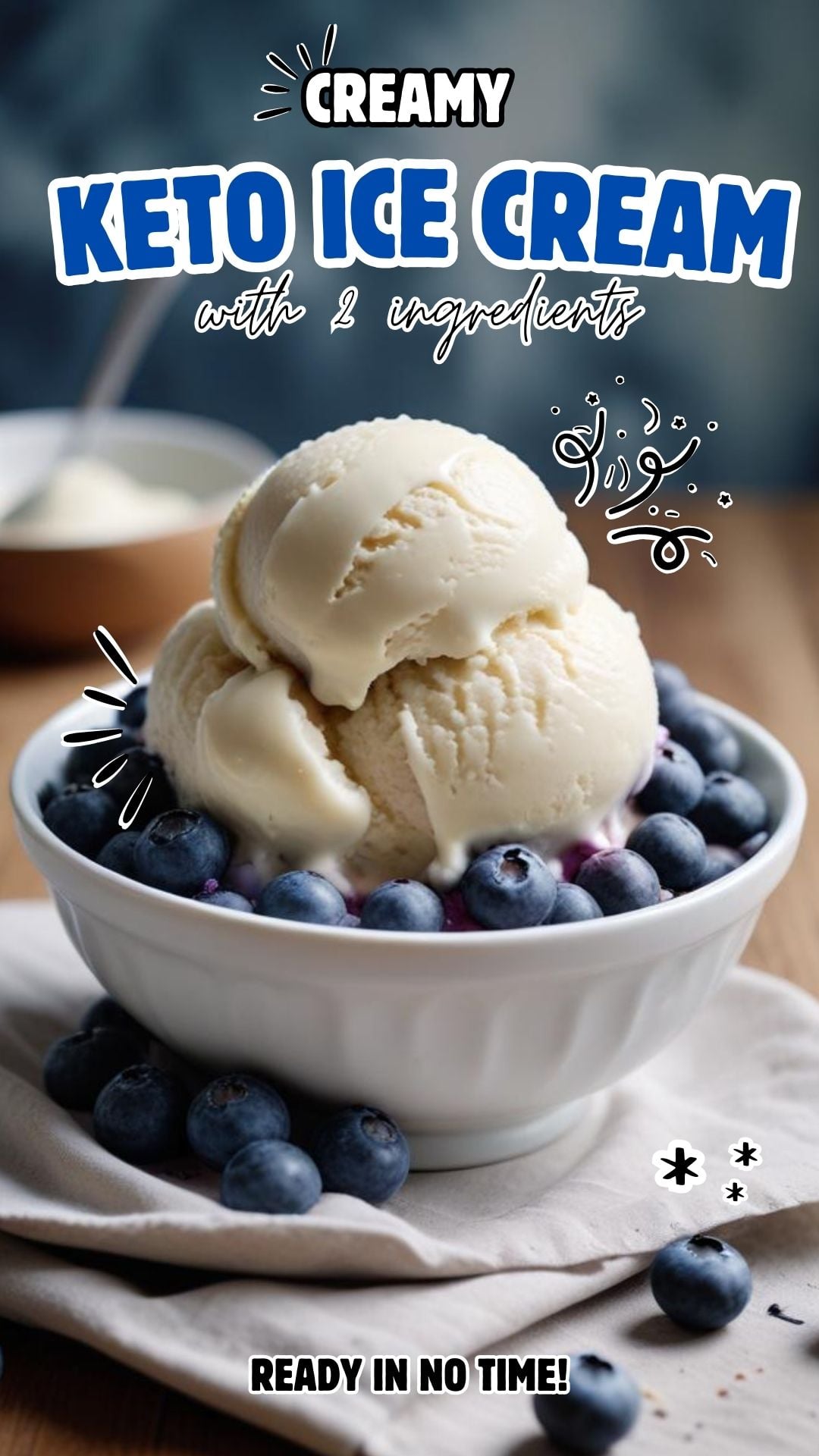 2-Ingredient Keto Ice Cream - Recipe With and Without Machine